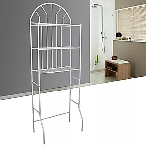 3 Tier Over The Toilet Storage Shelf,Metal Bathroom Corner Stand Storage Organizer Accessories Bathroom Cabinet Tower Shelf,Freestanding Space Saver Toilet Stands