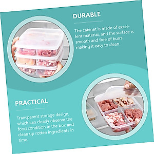 Angoily 3pcs Box Storage Box Containers with Lids Storage Cubes with Lid Refrigerator Fridge Food Clear Storage Bin with Lid Fridge Storage Container White Plastic Can Vegetable