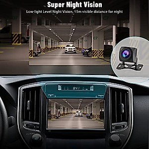 Car Backup Camera, AHD Rear View Camera Night Vision Waterproof Reverse Camera 170° Wide View Angel with Mount Brackets for Universal Cars, SUV, Trucks, RV and More