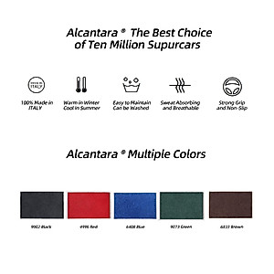 Alfanxi Hand Stitch Sewing Italy Alcantara Car Steering Wheel Cover Wrap for Infiniti EX35/G37/G37/G37x /Q60 /QX50