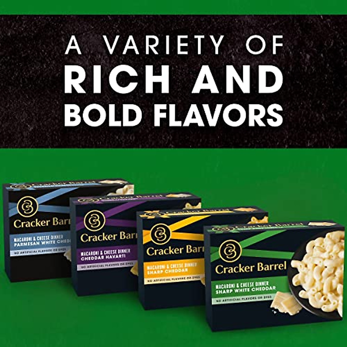 Cracker Barrel Sharp White Cheddar Macaroni & Cheese Dinner, 14 oz Box