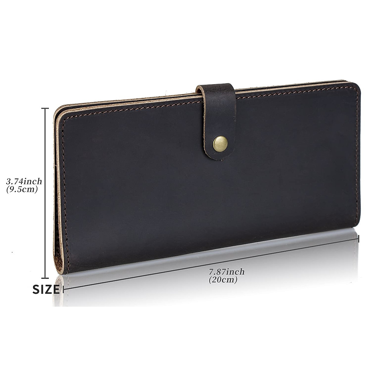 Wallets for Women Leather Card Organizer Ladies Slim Wallet Purse (Coffee)