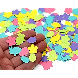 200Pcs Easter Egg Confetti Colorful Easter Bunny Confetti for Easter Baby Shower Birthday Party Decoration Suppily Easter Table Decorations