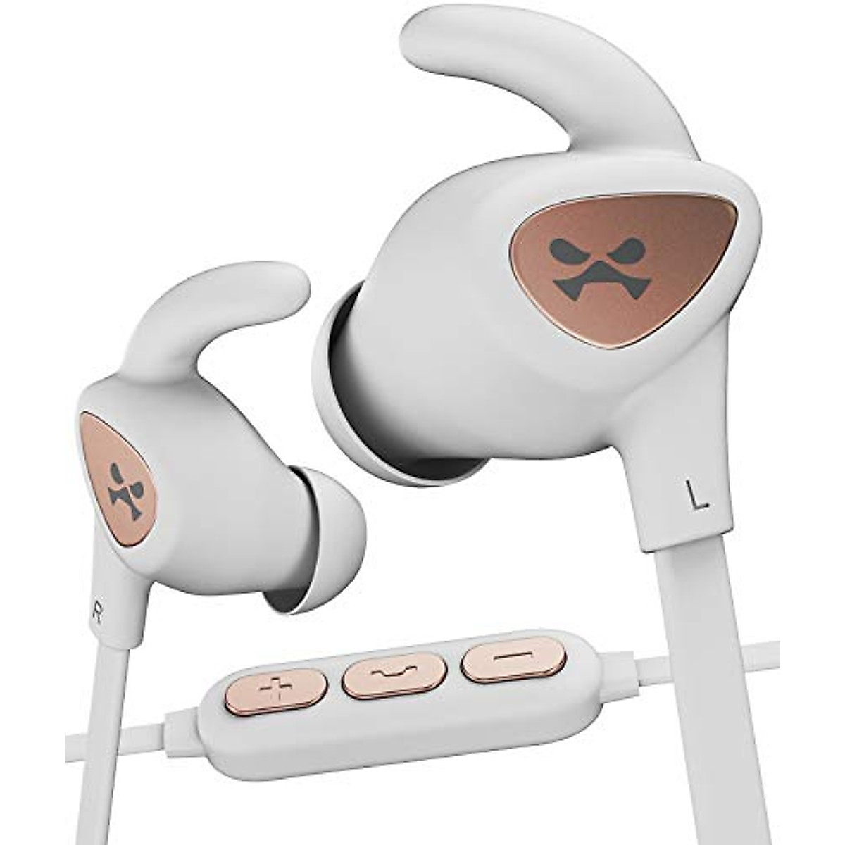 Ghostek Rush Series Wireless Sport Earbud Headphones for Women Girls – White/Rose | Comfortable Earbuds Perfect for Sports, Running, Jogging, Working Out