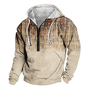 Y2K Hoodies, Men'S Gym Workout Active Long Sleeve Pullover Lightweight Hoodie Casual Sweatshirts Hoodie Mens Rap Devil Hoodie Mgk Sweatshirts Pink Graphic Hoodie Sweatshirts (XL, Khaki)