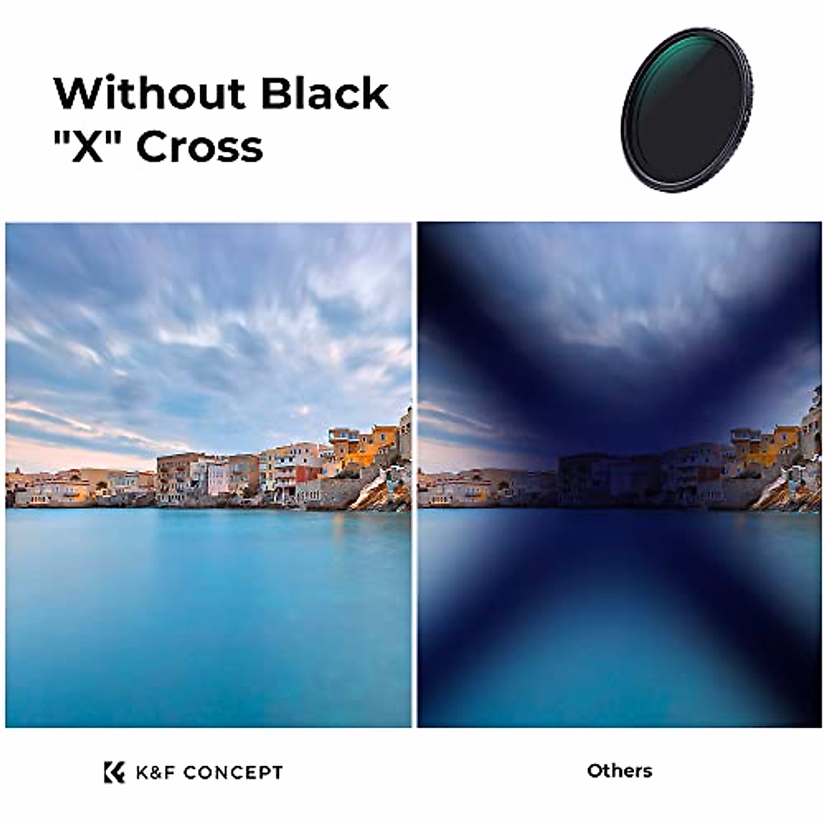 K&F Concept 82mm Variable ND Filter ND2-ND32 Camera Lens Filter (1-5 Stops) No X Cross HD Neutral Density Filter with 28 Multi-Layer Coatings Waterproof (Nano-X Series)