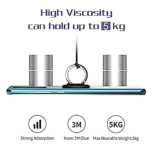 2 Pcs Phone Ring Holder Finger Kickstand, Cell Phone Ring Holder Finger Grip 360 Degree Rotation (Black)