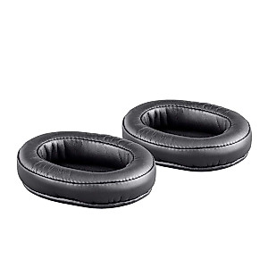 Monoprice Memory Foam Protein Leather Earpads (Pair) - Black, Maximize Comfort for Headphones