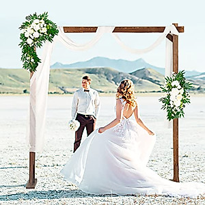 Loninak Wedding Arch-7.2FT Wooden Arch, Wooden Wedding Arch for Ceremony, Wooden Arbor Decoration, Wooden Backdrop Stand, Balloon Arch for Proposal Wedding Birthday Parties, Outdoor, Valentine Decor