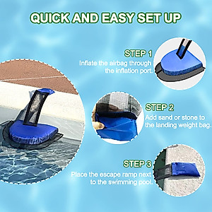 AOYEVGS Pool Ramp for Animals to Escape, Pool Animal Critter Saving Escape Ramp for Pool, Pool Frog Saver, Saving Critters, Frogs, Mices, Lizards, Ducks, Birds (1-Pack, Blue)