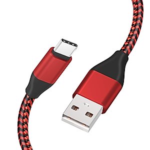 [2 Pack] USB Type-C Cable, 6.6Ft Charging Cord for Samsung Galaxy Tab A7 10.4", Tab A7 Lite 8.7", Tab A 10.1”(2019) 10.5”(2018), Tab S7 S6 S5e S4 S3 9.7” Tablet, Galaxy S10 S9, Note 10 9 Phone