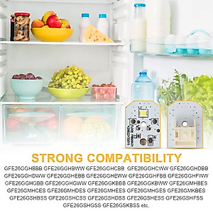 WR55X11132 WR55X25754 Refrigerator Light Bulb Replacement for GE Refrigerator, Fit PS4704284 3033142 EAP12172918 WR55X30602 WR55X26486 AP6261806 (Cover Not Included)