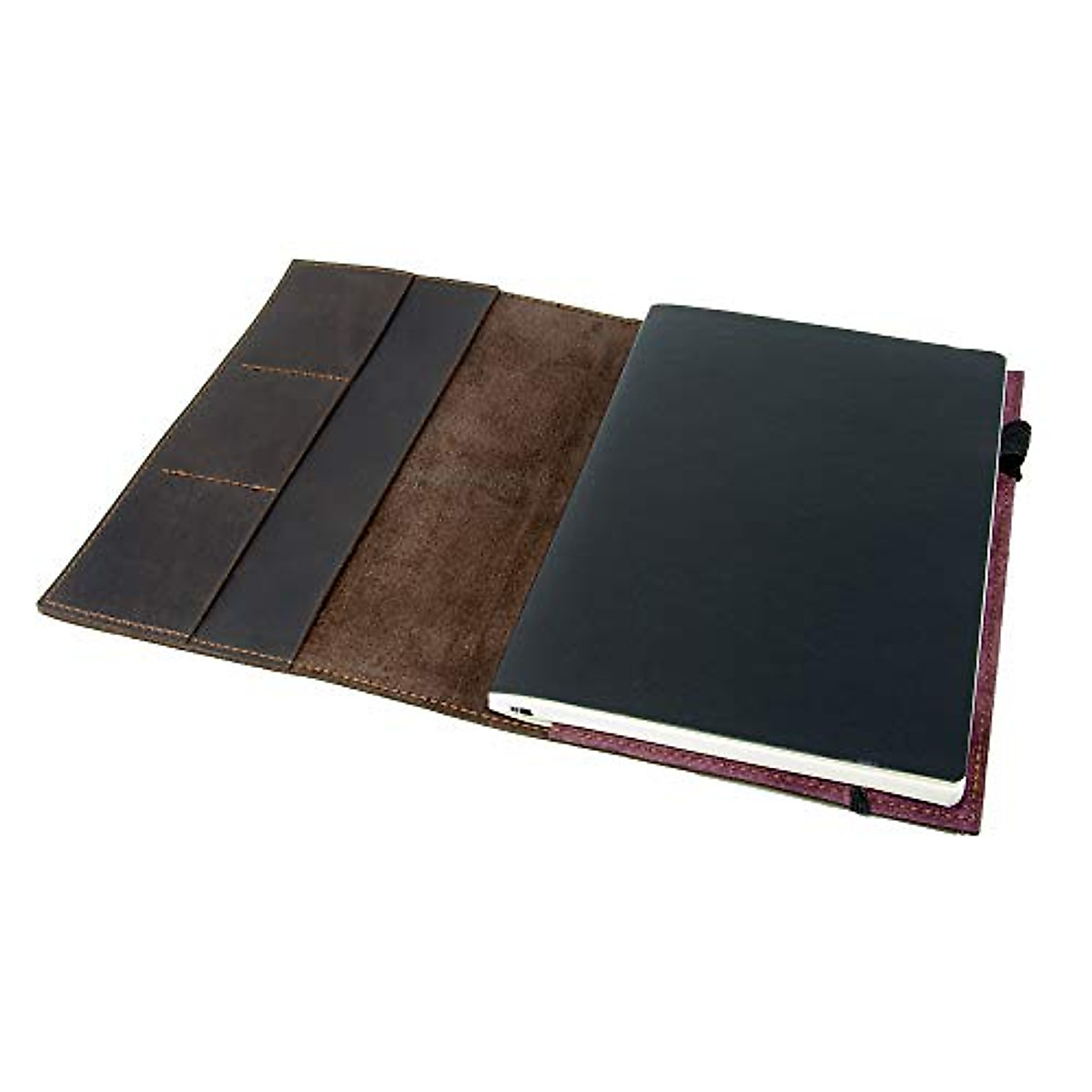 OleksynPrannyk Leather Journal Leuchtturm1917 Medium A5 (5.75"x8.25") Softcover Notebook Travel Journal Cover Distressed Leather Refillable Writing Diary with Elastic Closure (Brown Nut Case)