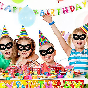 Tudona 24 Packs Superhero Masks for Kids Superhero Eye Masks Party Favors Cosplay Halloween Masks Birthday Party Masks Costume Party Supplies