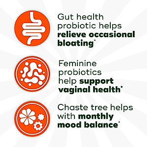 Align Probiotic, Women's Dual Action, Probiotics for Women, Multi-Strain Probiotic with Chaste Tree, Supports Feminine Health, Soothes Occasional Abdominal Discomfort, 28 Capsules (Packaging May Vary)