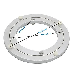 Dailydanny Aluminum Heavy Duty Lazy Susan Rotating Turntable Bearing Swivel Plate Hardware for Dining-Table (8 inch)