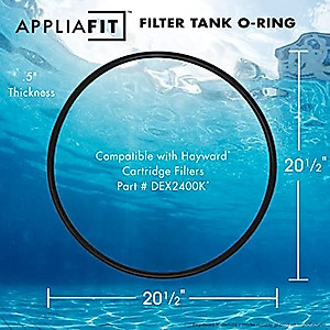 AppliaFit Tank O-Ring Compatible with Hayward DEX2400K for Micro-Clear DE, Pro-Grid DE, Super Star Clear and SwimClear Filters (2-Pack)