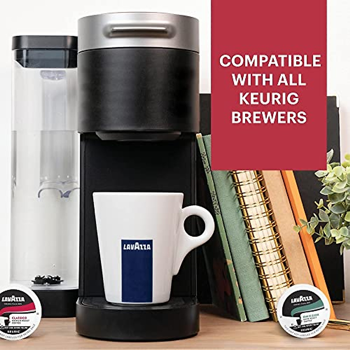 Lavazza Classico Single-Serve Coffee K-Cups for Keurig Brewer, Medium Roast, 88 capsules Value Pack, 1