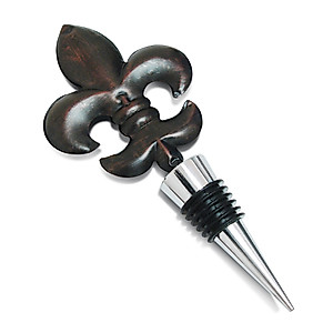 Vinotemp Fleur de Lis Bottle Stopper, Clear, Small, (EP-FDLBS01)