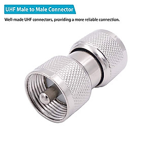 Fancasee 3-Pack PL-259 / SO-239 UHF Male to Male Coax Coaxial Barrel Connector Adapter Coupler for CB Ham Radio HF VHF UHF Antenna Cable Cord Extension