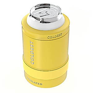 COLDEST Standard Can Cooler for Beer, Soda, Sparkling Water | Vacuum Insulated Stainless Steel Drink Sleeve Holder for 12 oz Regular Cans