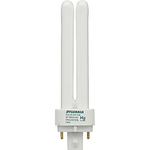 LEDVANCE Sylvania 20667 Compact Fluorescent 4 Pin Double Tube 4100K, 13-watt, White