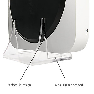 CaSZLUTION Desktop Stand for Apple Mac Mini, Acrylic Vertical Stands Holder Compatible with Apple MAC Mini 2010-2023 M1, M2, M2 Pro Chip, Clear