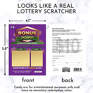 Zoschie Grandparents Baby Announcement Scratch Off Lottery Tickets, 2 Pack with Envelopes, Multicolor