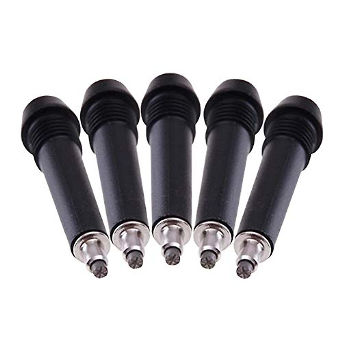5Pcs Trekking Pole Tips Universal Trekking Poles Replacement Tips Fits for Standard Trekking, Walking and Hiking Pole, Black