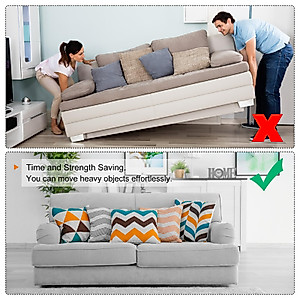 PATIKIL Furniture Mover Dolly, Heavy Furniture Triangle Moving Dolly with 3 Wheels 6-Inch Steel Movers Dolly with Lifter, 500 Lbs Capacity, Red