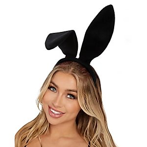 Velvet Black Bunny Ears Headband for Party Favors Halloween Cute White Rabbit Ear Hair Bands Holiday Birthday Decoration