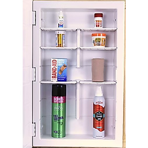 HomeSelects Dimondi Euro Modern Styled Broad Beveled Rectangle Mirror Recessed Bathroom Medicine Cabinet (26 Inch)