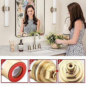 Faucet Cartridge Replacement for Kohler 1000188, Ceramic Valve Faucet Replacement Parts use in Deck Faucets with 3/4 inch Valves (Hot Cartridge 1000188)