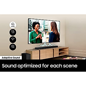 SAMSUNG HW-Q60B 3.1ch Soundbar w/ Dolby Atmos, DTX Virtual:X Q Symphony, Adaptive Sound, Game Mode, Bluetooth Connection, 2022