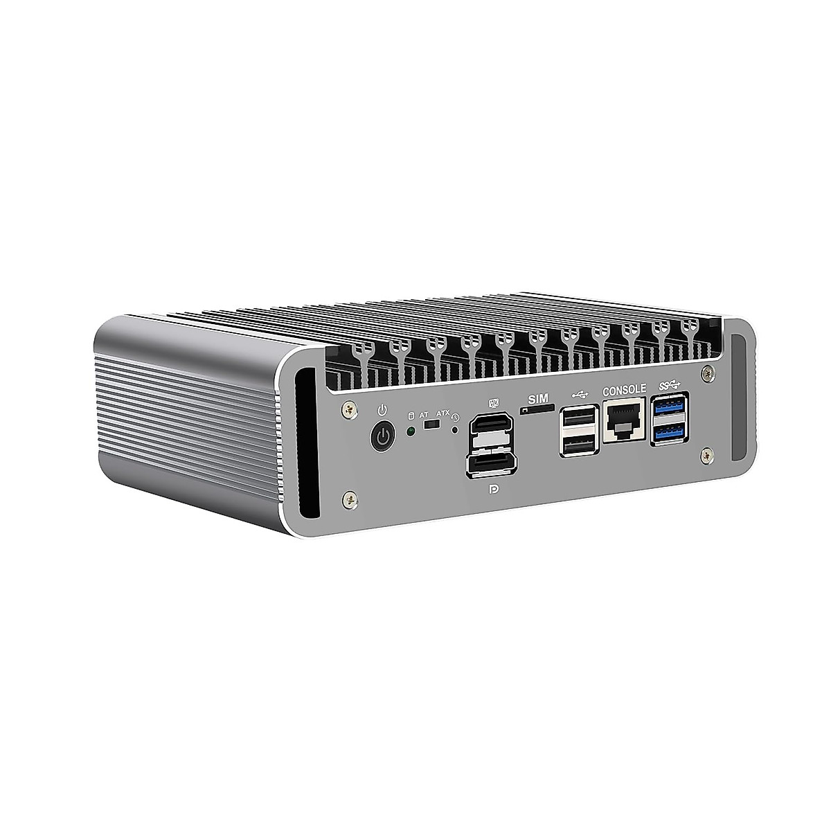 HUNSN Micro Firewall Appliance, Mini PC, VPN, Router PC, Intel J6413, RJ14, AES-NI, 6 x Intel 2.5GbE I226-V LAN, Console, HDMI, GPIO, SIM Slot, Barebone, NO RAM, NO Storage, NO System