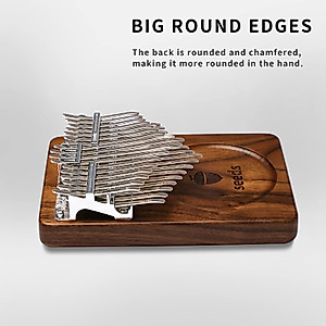Seeds Kalimba 34 Key Chromatic Thumb Piano Pisces C-Tuned,Double Layer Flat Board Black Walnut Musical Instruments Gift Idea for Children Adults Beginners and Professionals