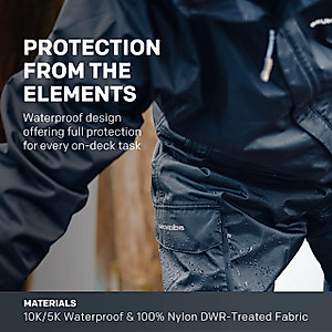 Grundéns Women's Weather Watch Bib | Updated | Waterproof, Stain-Resistant, Black, Medium