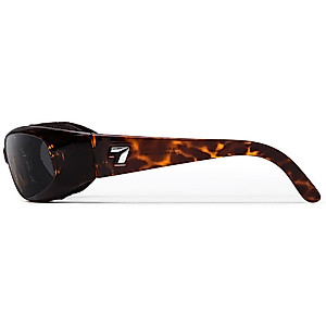 7 EYE Chubasco | Wind Blocking Sunglasses - Dark Tortoise, Polarized Gray Lenses