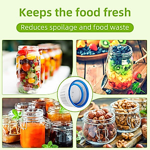 Electric Mason Jar Vacuum Sealer, Vacuum Sealer Kit for Wide Regular Mouth Mason Jars, Canning Jars Vacuum Seal Machine Kit Jars Sealing Machine Attachment for Food Storage