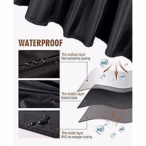 HIRALIY 3-Seater Outdoor Sofa Cover, Waterproof Outdoor Couch Cover, Heavy Duty Patio Furniture Covers for Outdoor Seating, Windproof Patio Sofa Covers for Winter, 82.6" L x 39" W x 27" H