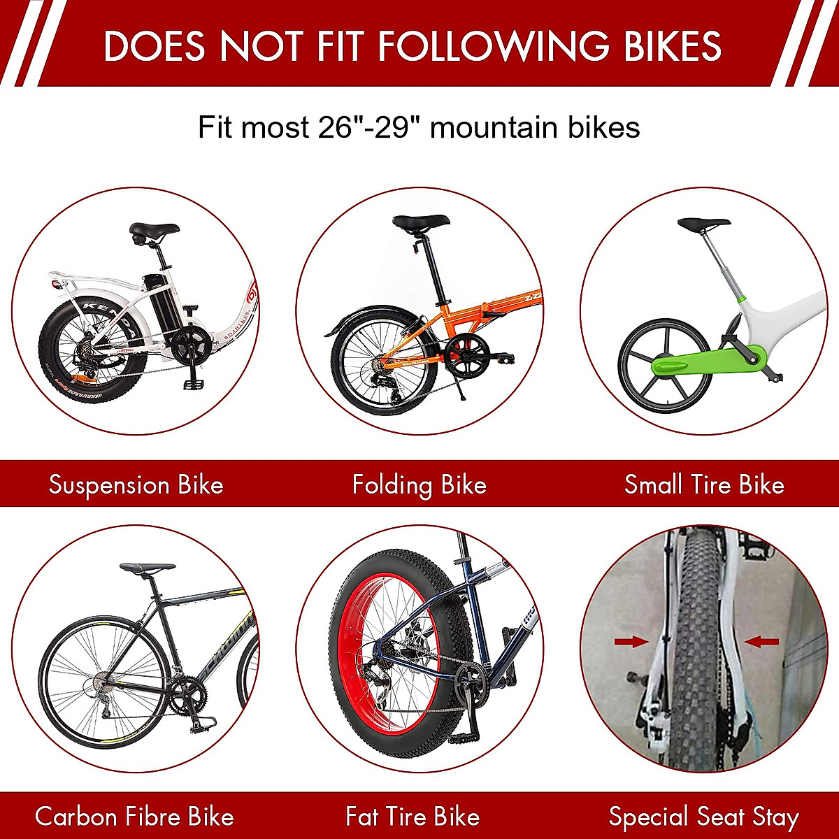 Auwey Full Quick Release Bike Rear Rack Bike Cargo Rack with Fender Bicycle Cargo Rack Bicycle Rear Racks Adjustable Bicycle Carrier Cargo Mountain Road 115 lbs Capacity Universal