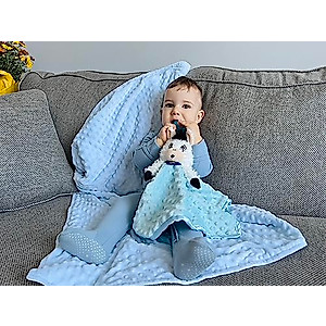 PICKY LLAMA Personalized Plush Stuffed Animal Snuggler Security Blanket 16 Inches (Personalized Pink Llama)