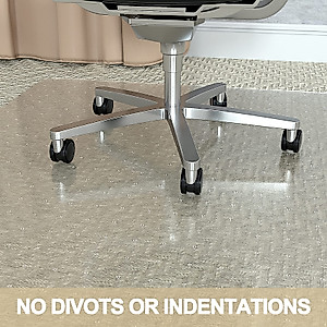 Amyracel Office Chair Mat for Medium Pile Carpet, 36“x 48” Delivered Flat Chair Mat for Carpeted Floors - Easy Chair Rolling, Heavy Duty Studded Desk Chair Mat for Carpet