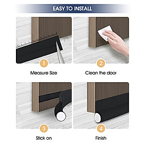 Door Draft Stopper, Draft Stoppers for Bottom of Door, Adjustable Door Sweep Noise Blocker 36inch, Sound Proof for Interior Exterior Doors
