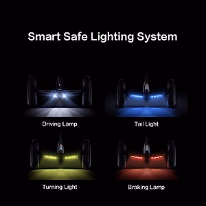 Segway Ninebot S-Plus Smart Self-Balancing Electric Scooter with Intelligent Lighting and Battery System, Remote Control and Auto-Following Mode, White Large