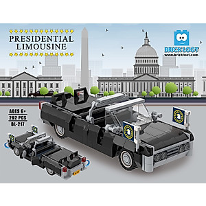 Brick Loot Presidential Limousine Limo Toy Building Blocks Set, 292 Pieces, Car Toys Limousine Toy Car Model Kit 100% Compatible with Lego and Other Major Brick Brands, for Adults & Kids Age 6+