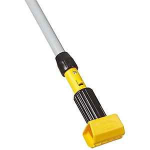 Rubbermaid Commercial Products Gripper Wet Mop Handle, 54-Inch Fiberglass, Heavy Duty Mop for Industrial/Household Floor Cleaning, Quick Change Mop Head