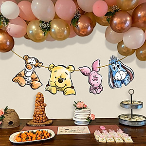Winnie Banner For The Pooh Baby shower Decorations The Pooh Birthday Banner Winnie and Friends Party Supplies Winnie Theme Party Favor