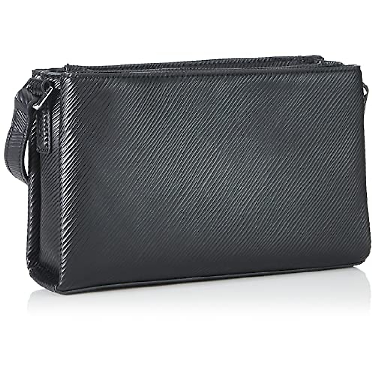 Calvin Klein Women's Elevated Crossbody Saffiano Tote, Ck Black, One Size, Ck Black, One Size