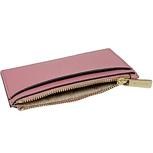 Michael Kors Jet Set Travel Medium Top Zip Card Case Wallet Coin Pouch Rose Pink